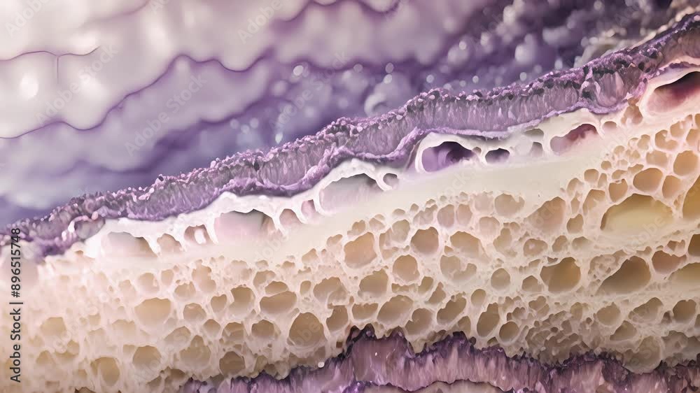 A crosssection of a hair follicle showing the layered structure of ...