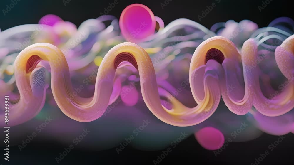 A highly magnified image showing the intricate structure of the ...