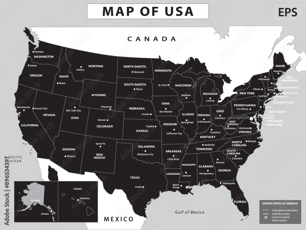 Geography politics map of countries. Map of country with capital, state ...