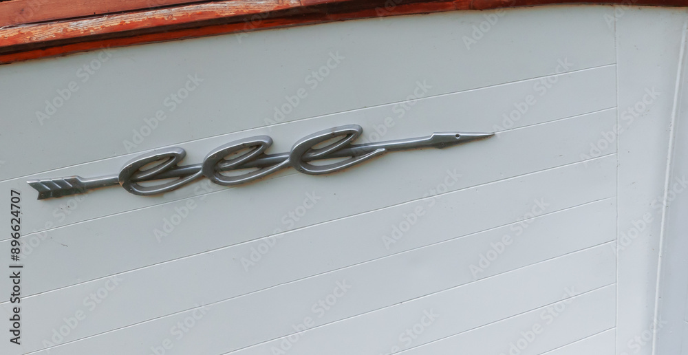 Toronto Canada, July 18, 2024; The stylized CCC bow logo of a 1970's ...