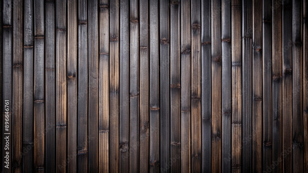Black bamboo slat wide texture abstract wooden backdrop, textured wood ...