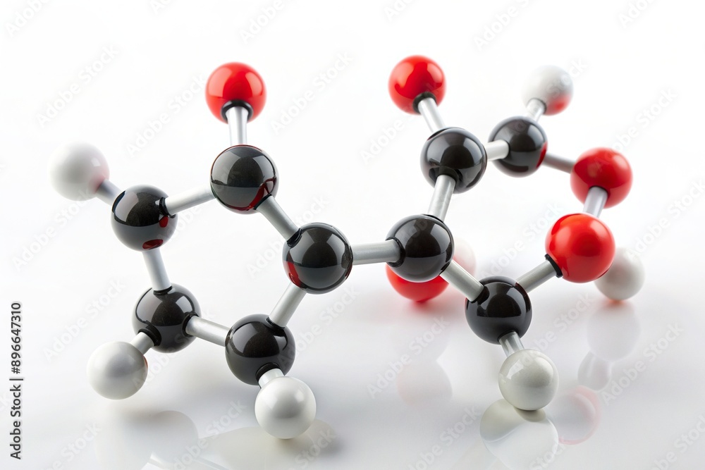 Molecular structure of hydrogen peroxide on white background, structure ...
