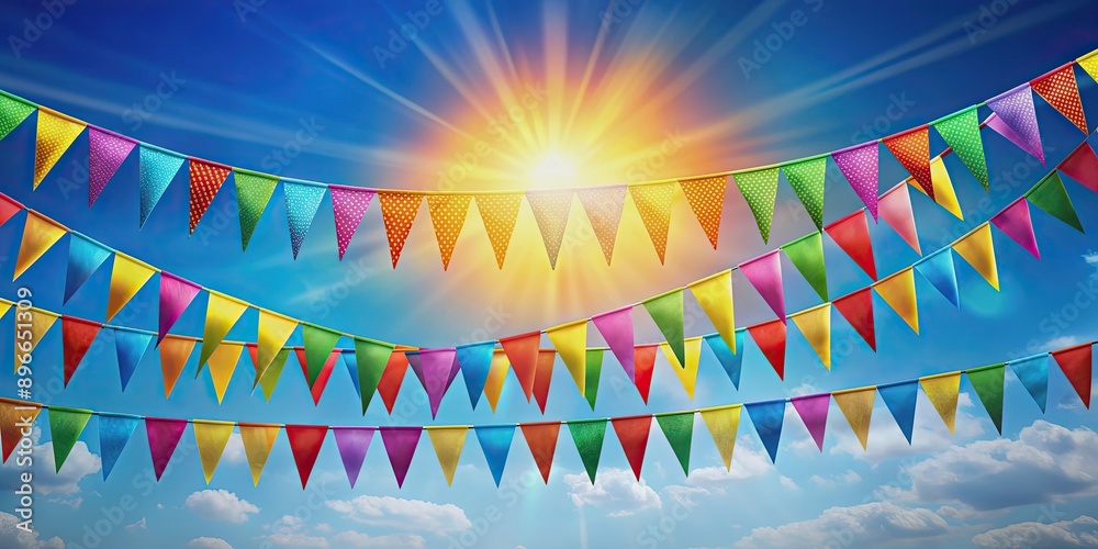 Colorful party flags for a festive junina celebration, festive, junina ...