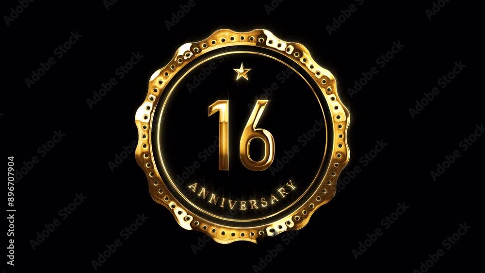 16th Anniversary Celebration. Happy 16 Years Anniversary Animation in ...