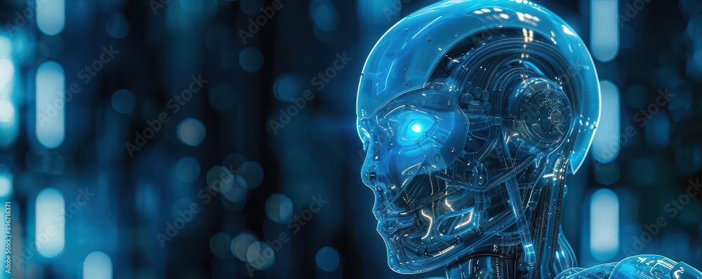 Next-gen droid with translucent panels revealing its advanced ...