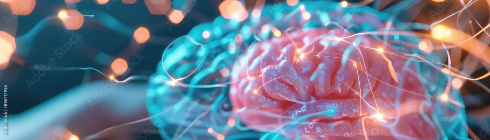 Brain activity and intense focus with EEG patterns, subconscious mind ...