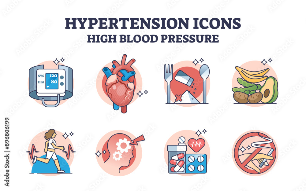 Photo & Art Print Hypertension or high blood pressure risk prevention ...