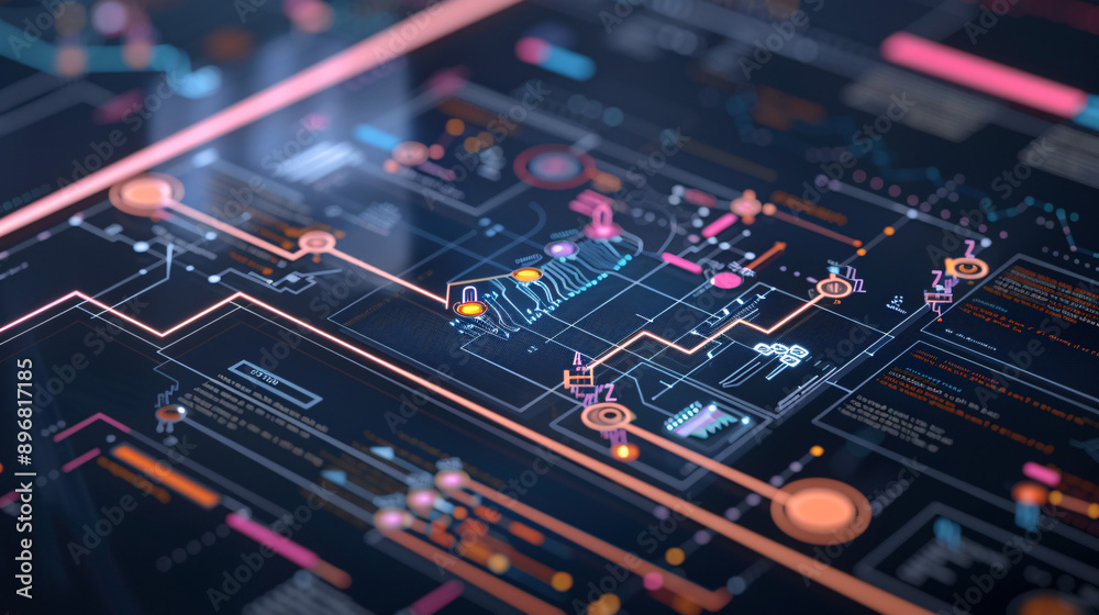 High-resolution close-up of a machine learning workflow diagram ... High-resolution close-up of a machine learning workflow diagram ...