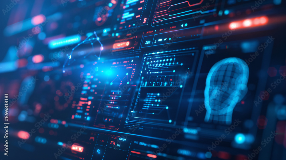 Detailed close-up of a sleek, futuristic customer service chatbot ...