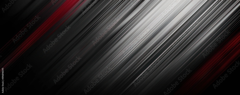 Abstract black, silver, red gradient with light gray and white ...