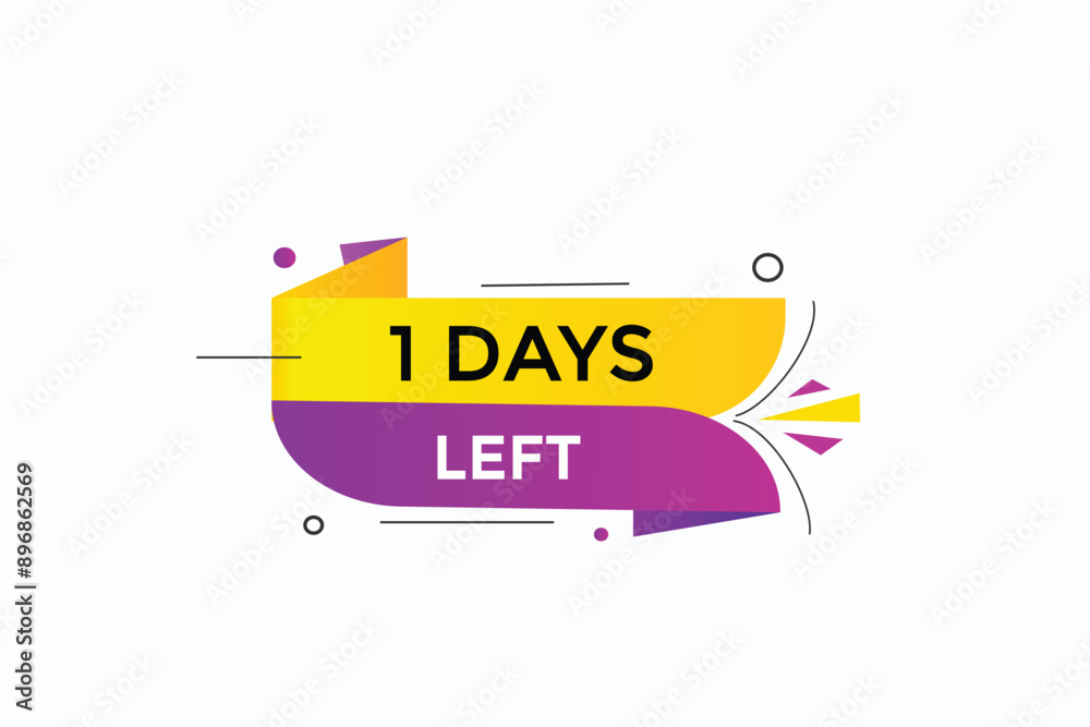1 days left, icon, stile, timer, countdown, clock, go to, time ...