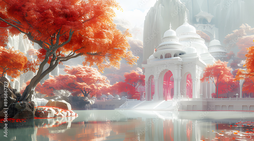 Memory palace visualized thoughts as architectural building fantasy ...