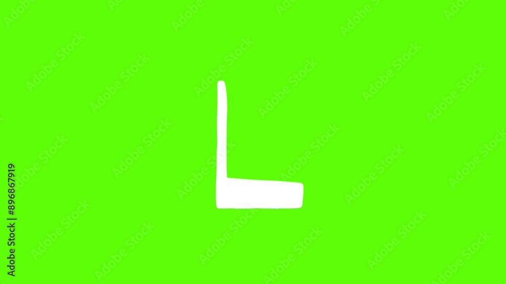 Moving down Cartoon liquid alphabets pack animation green screen ...