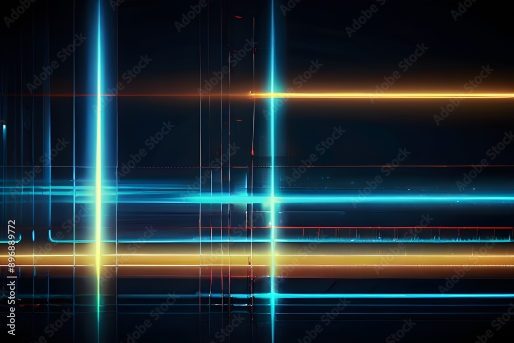 Abstract horizontal light line futuristic technology background ...