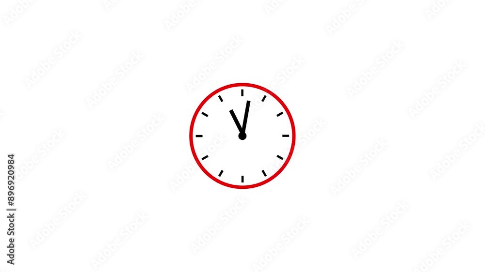 red color clock animation icon stopwatch timepiece deadline 24 hour ...