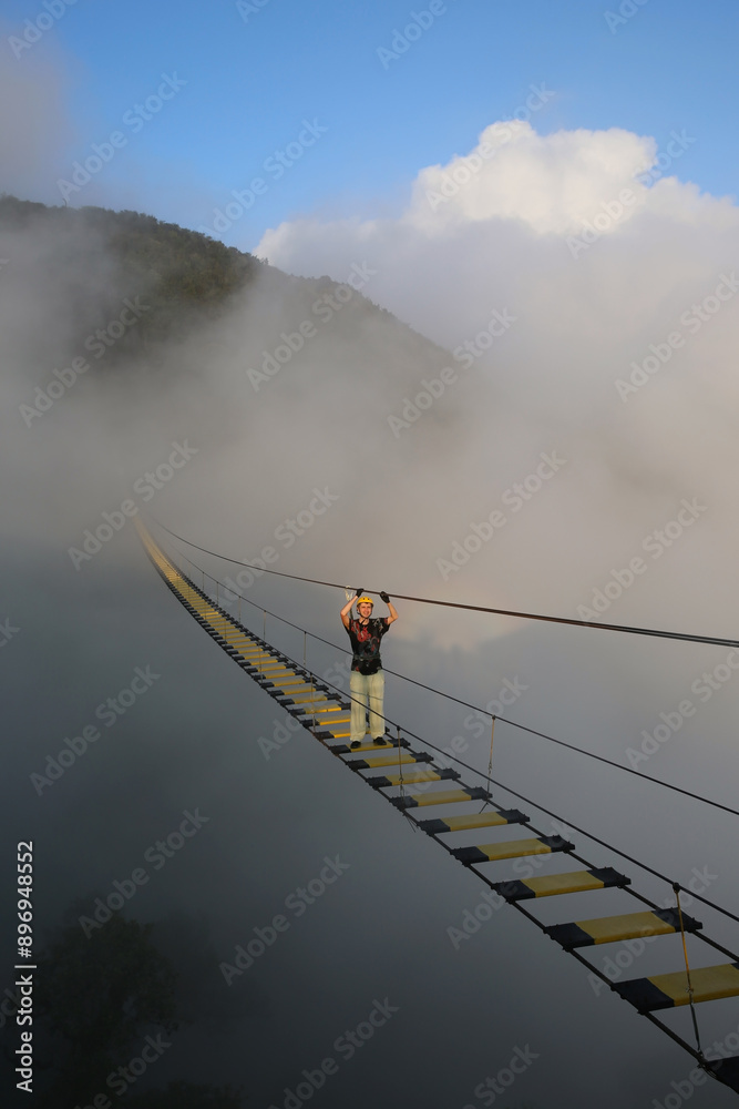 Sapa Glass Bridge (also called Cau Kinh Rong May which means Dragon in ...