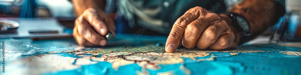 Scientists mapping out a study on ocean currents, science research ...