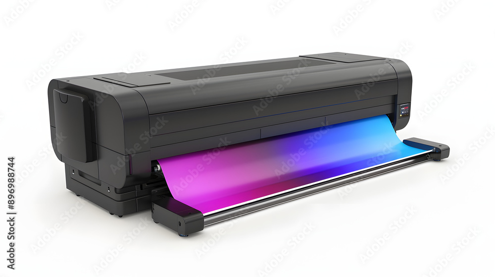 highres large format printer mockup in cmyk offset printing. concept ...