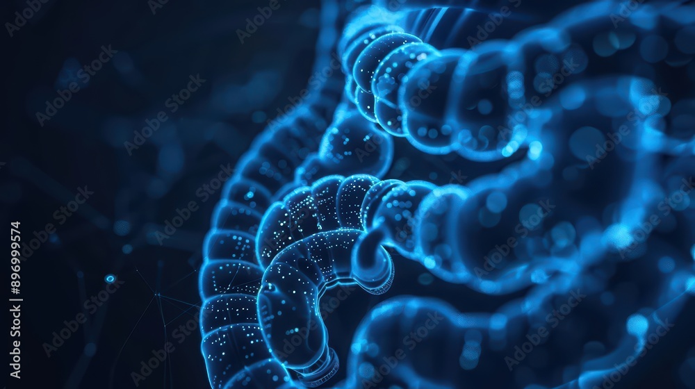 Crohns Disease Concept A futuristic gastroenterology center with ...