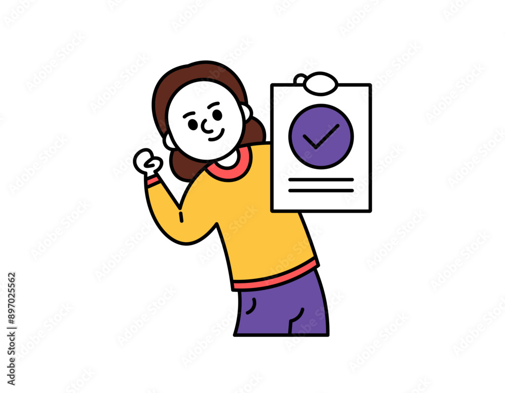 good work concept. the job is done or complete. homework done right ...