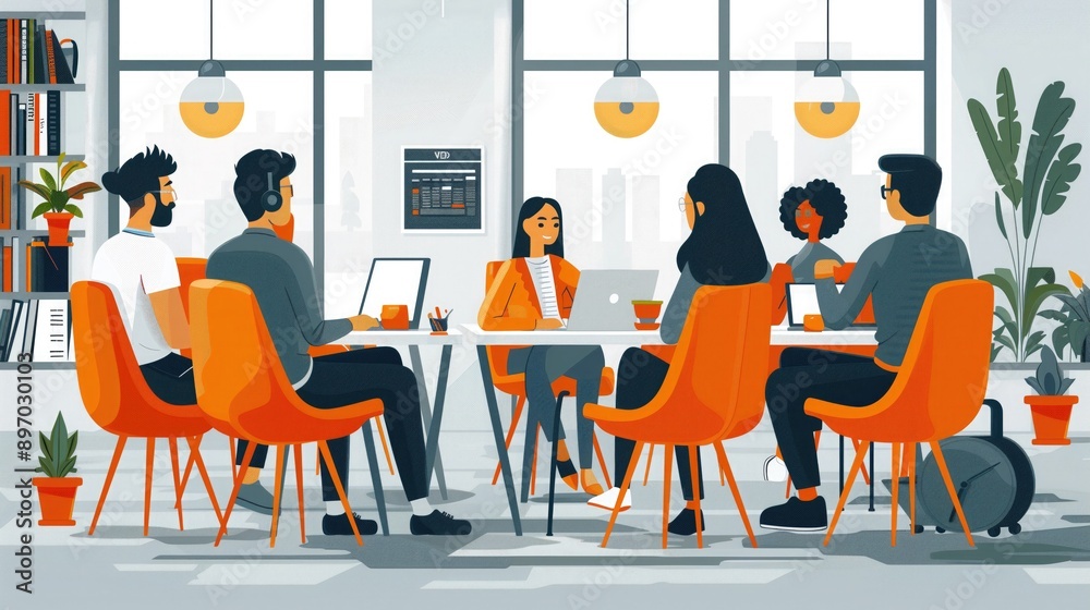 Diverse Interview illustration: A diverse group of interviewers ...