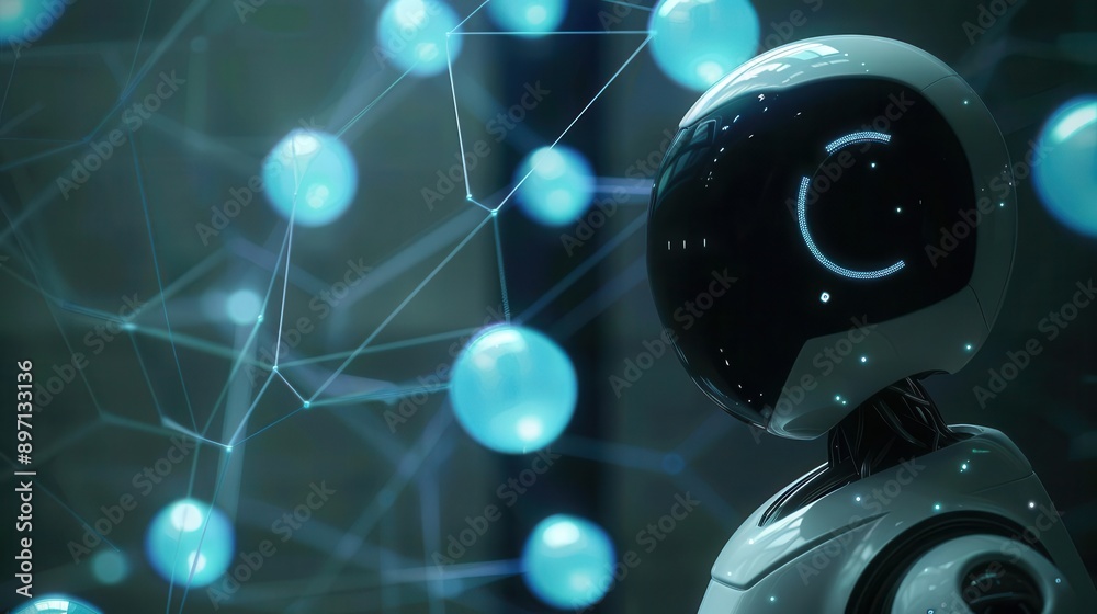 advanced ai chatbot interface with sleek minimalist design pulsing ...