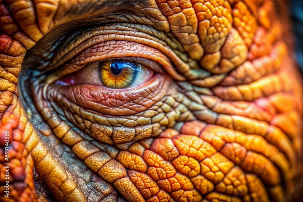 Vivid close-up of human skin reveals intricate texture and natural ...