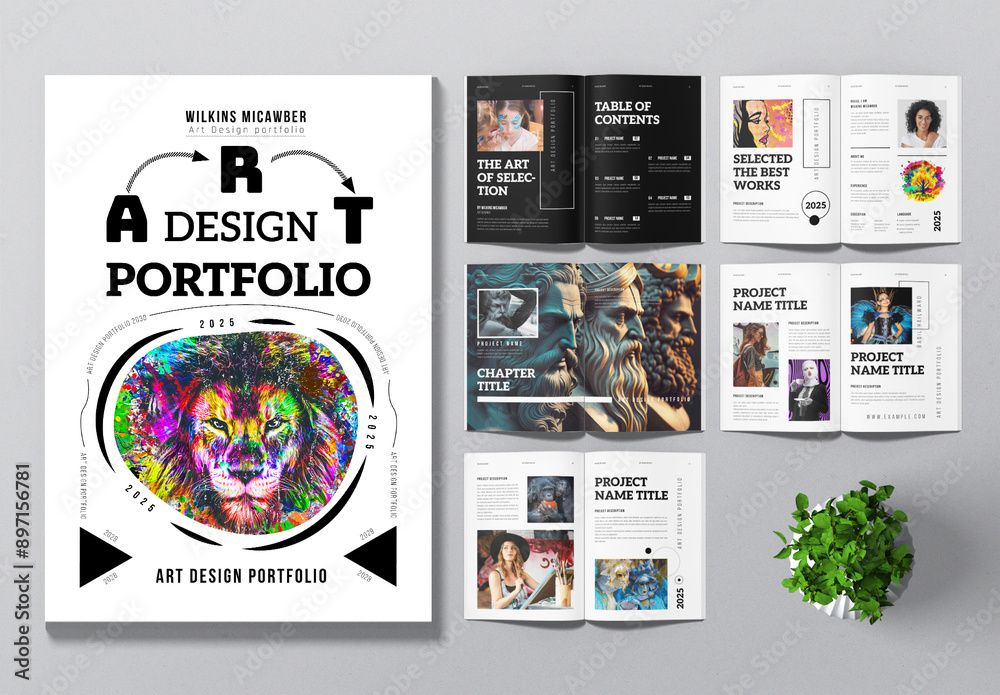Art Design Portfolio Stock Template | Adobe Stock