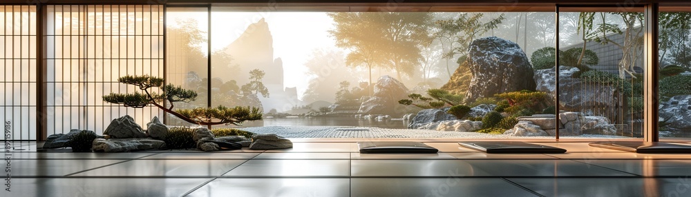 Traditional Japanese property scheme, precise engineering, sliding ...