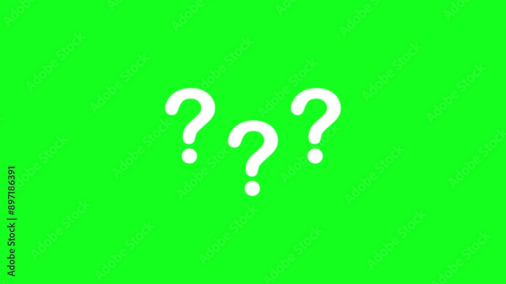 question mark animation pop up question mark flat and green screen ...