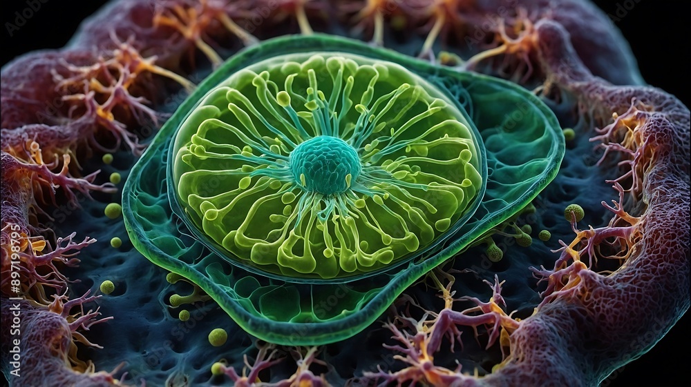 Detailed Cell Structure Illustration Featuring Key Organelles and ...