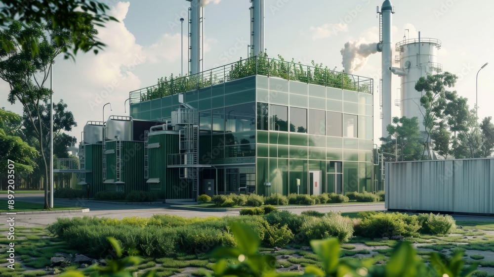 Green hydrogen energy facility. Green Hydrogen renewable energy production pipeline. Green ...