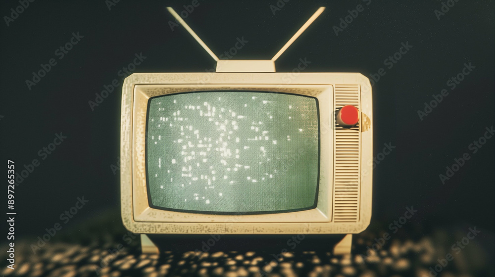 Vintage television. Old TV set with a classic design. Retro television ...