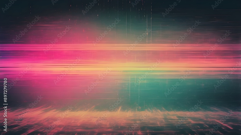 vignette border with translucent overlay of vintage TV static signal ...