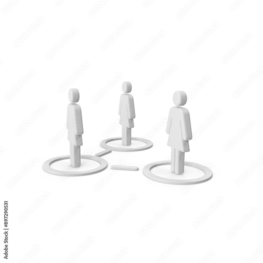 Realistic 3D Women Group Icon PNG Images | High-Quality Group Icon ...