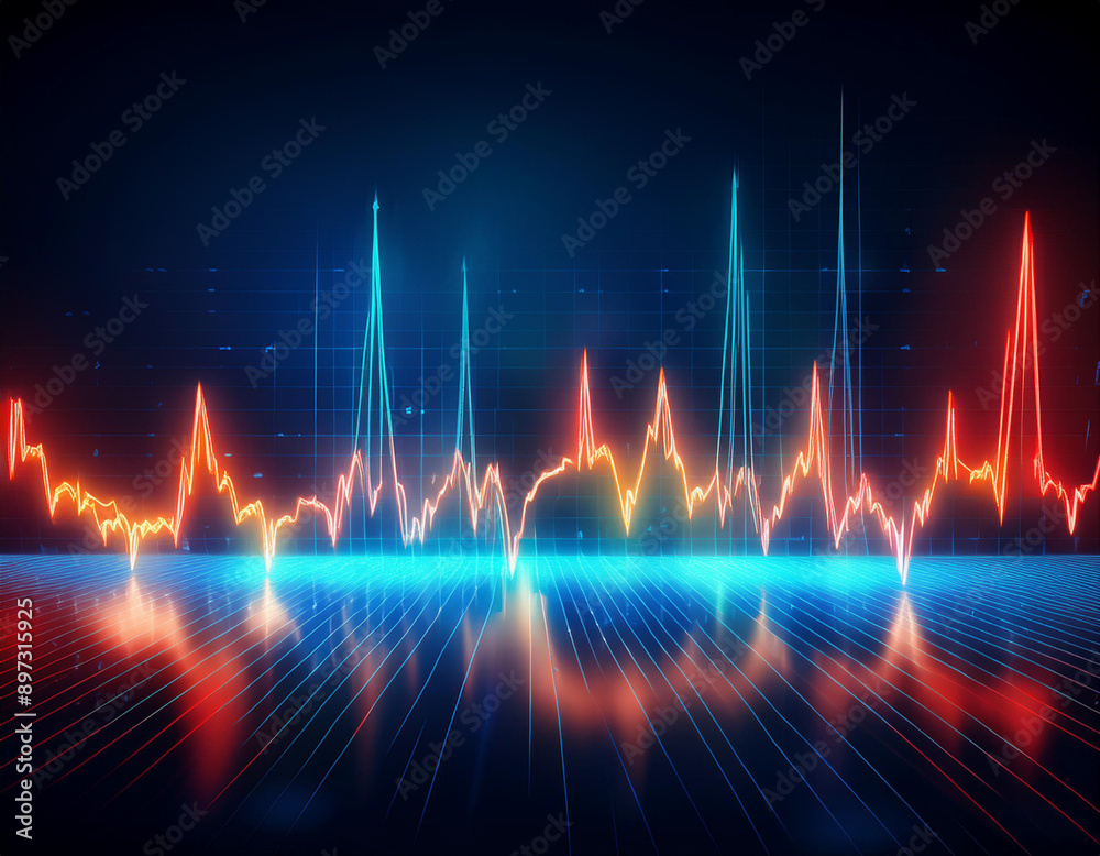 Dynamic Heartbeat Visualization: Modern ECG and Pulse Wave Graphics ...