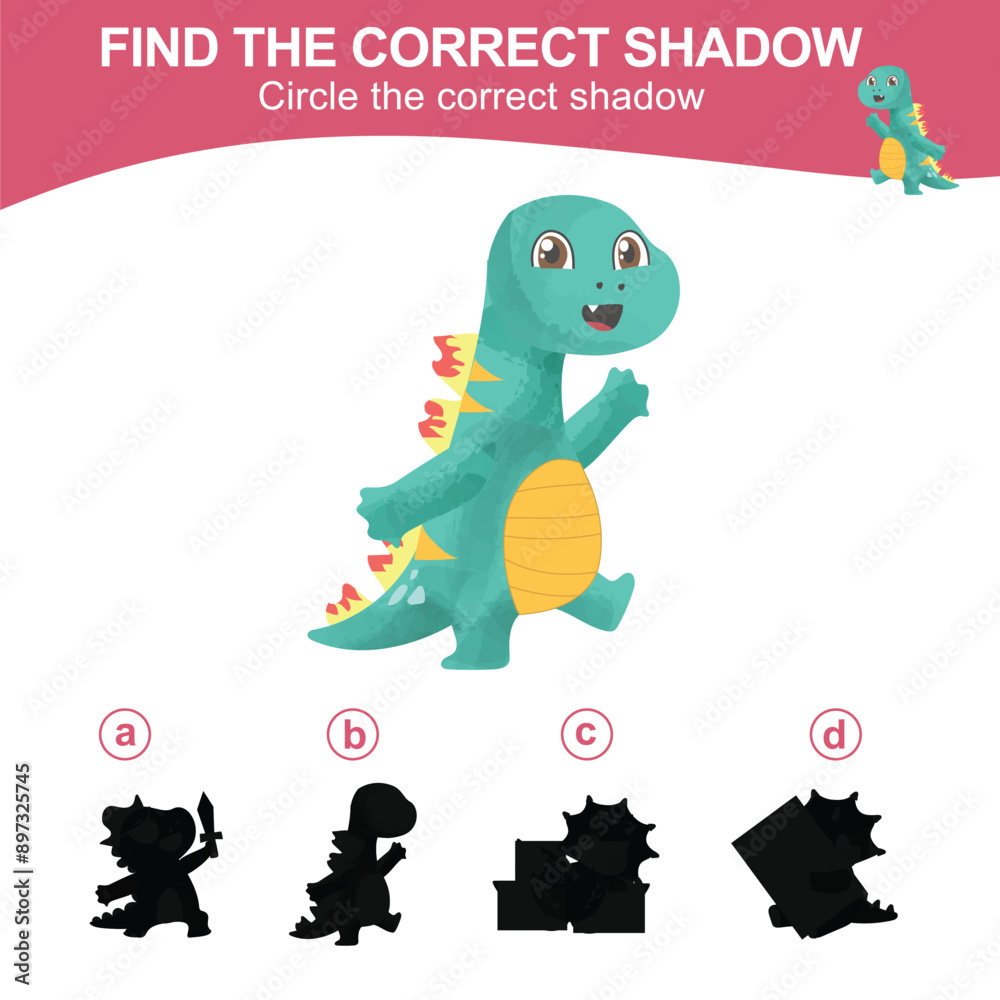 Find the correct shadow. Circle the correct shadow. Worksheet for kid ...
