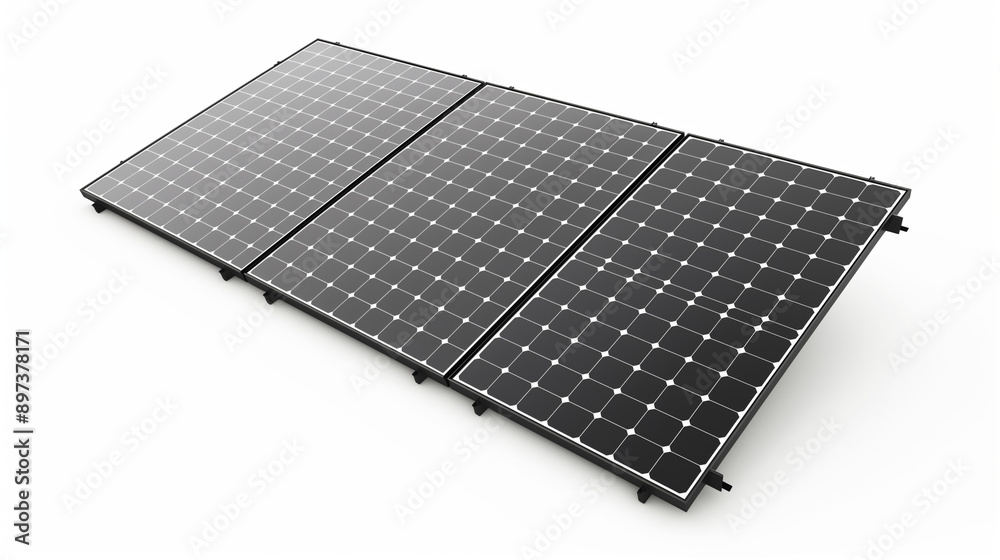 high_resolution_top_view_black_solar_panels_white_background_capturing ...