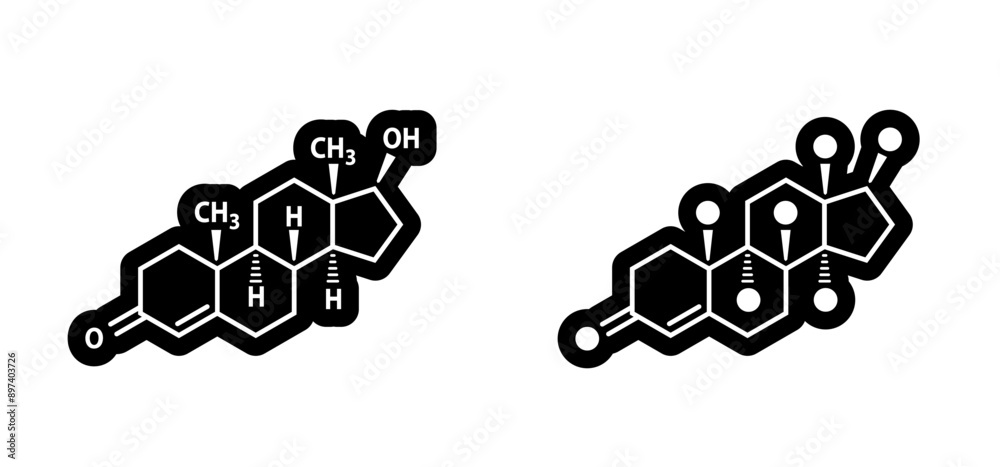 Testosterone Structure C19h28o2 Sex Hormone Formula Chemical Structure