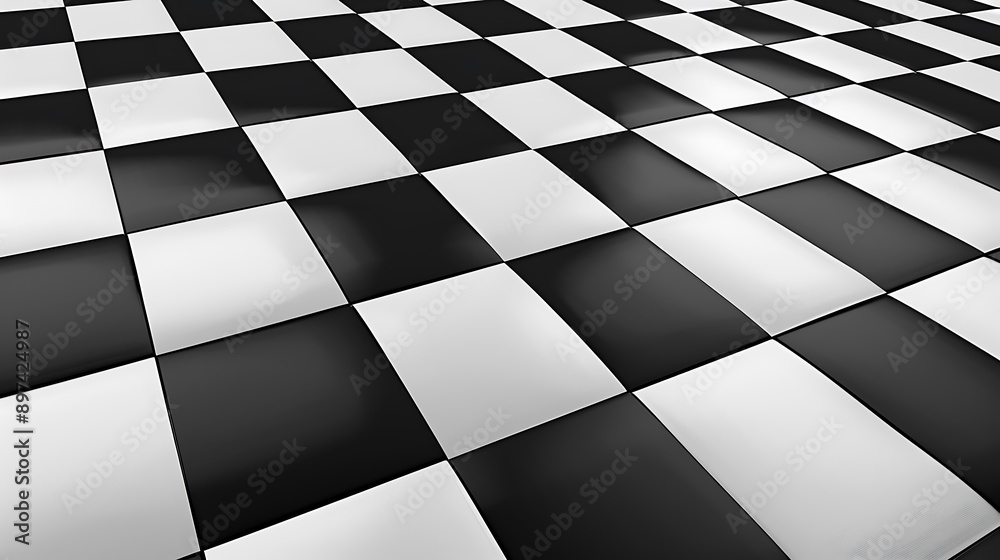 Create a black and white checkerboard pattern image with alternating ...