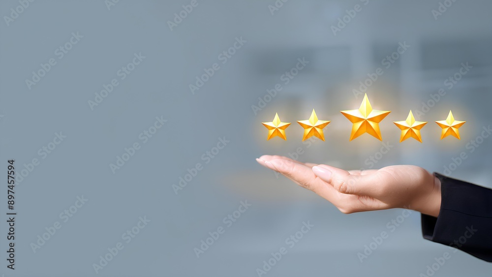 Customer Satisfaction Feedback Survey Concept. Customer hand showing ...