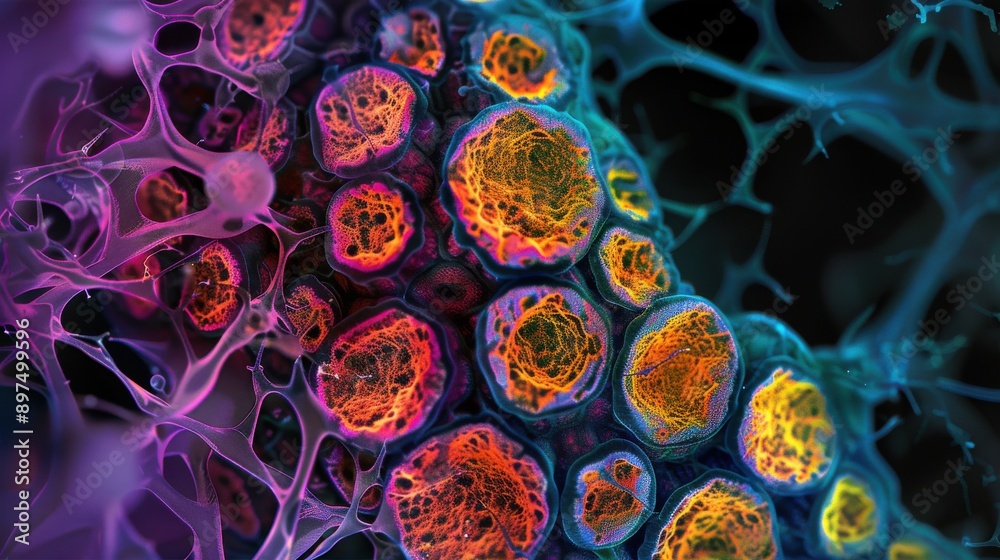 A pathology slide image showing the detailed cellular structure of a ...