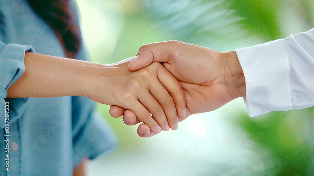 Handshake for Business Agreement and Team Collaboration. A Professional ...