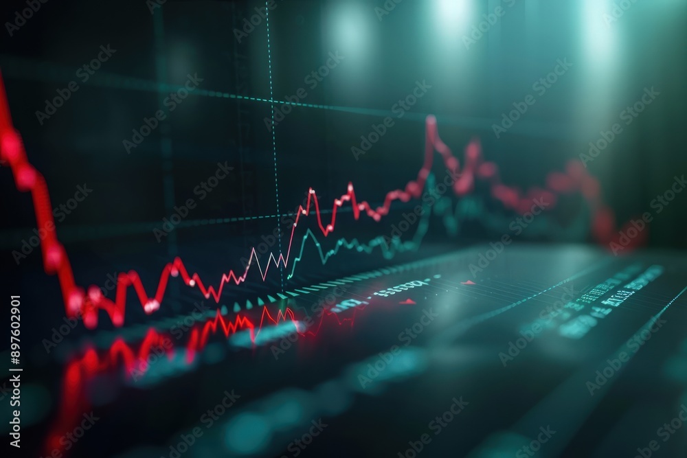 Minimalist image of a stock chart with a clear upward slope ...