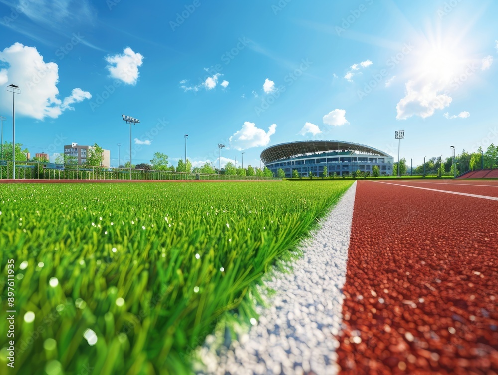 The running track inside a football stadium is usually a circular ...