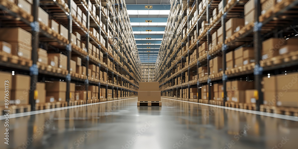 Automated logistics warehouse with robotic arms ,Trading post warehouse ...