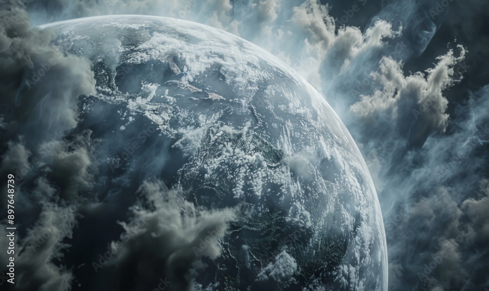 Poisonous gases shroud the planet's surface, a haunting testament to ...