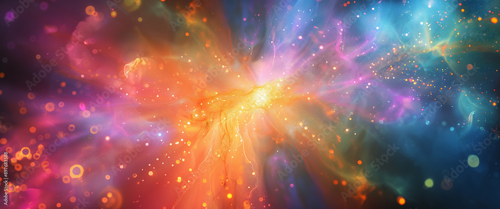 Beautiful and colorful abstract images. Spiritual world, computer art ...