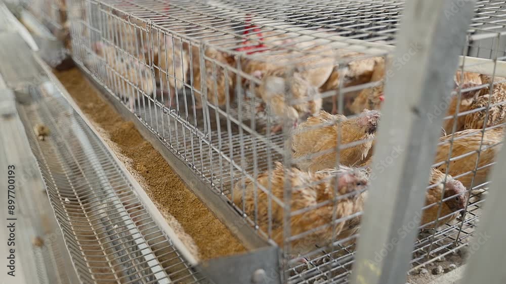Huge amounts of little birds farmed for poultry industry food ...