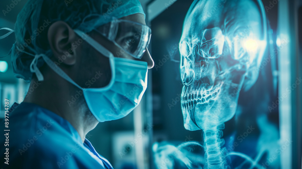 Orthopedic surgeon using 3D imaging for pre-surgical planning ...